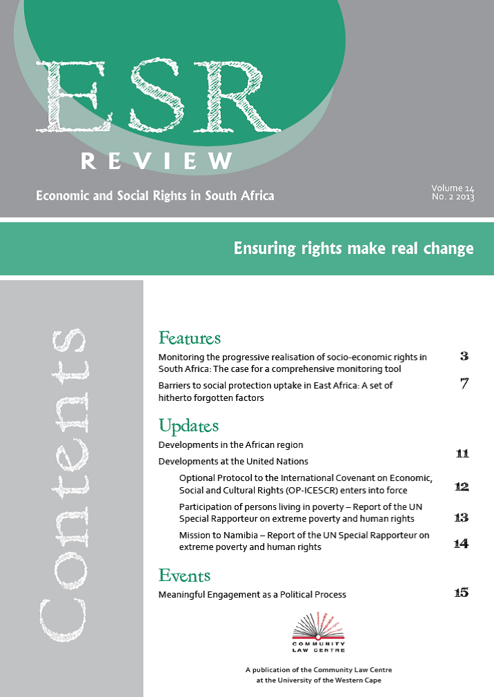 ESR Review no. 2 of 2013 — Dullah Omar Institute