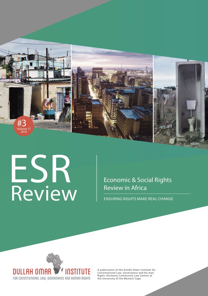 ESR Review, Volume 17 No. 3, 2016 — Socio-Economic Rights